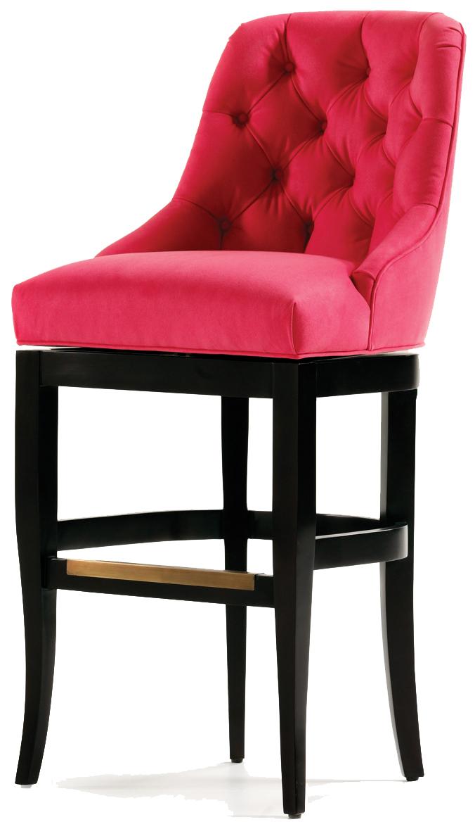 Jessica Charles Fine Upholstered Accents Lauren Upholstered Barstool with Tufted Seat Back Sprintz Furniture Bar Stools